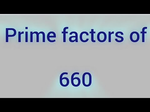 Prime factors of 660 | Learnmaths