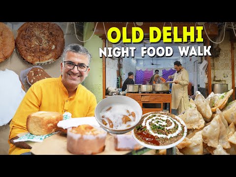 Best Old Delhi Sehri Night Food Walk | Champa Bread + Butter Jam Sheermal + Khajla, Pheni, Jalebi