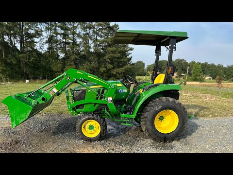 John Deere 3025D Compact Loader work for the sides of a driveway (the beginning)