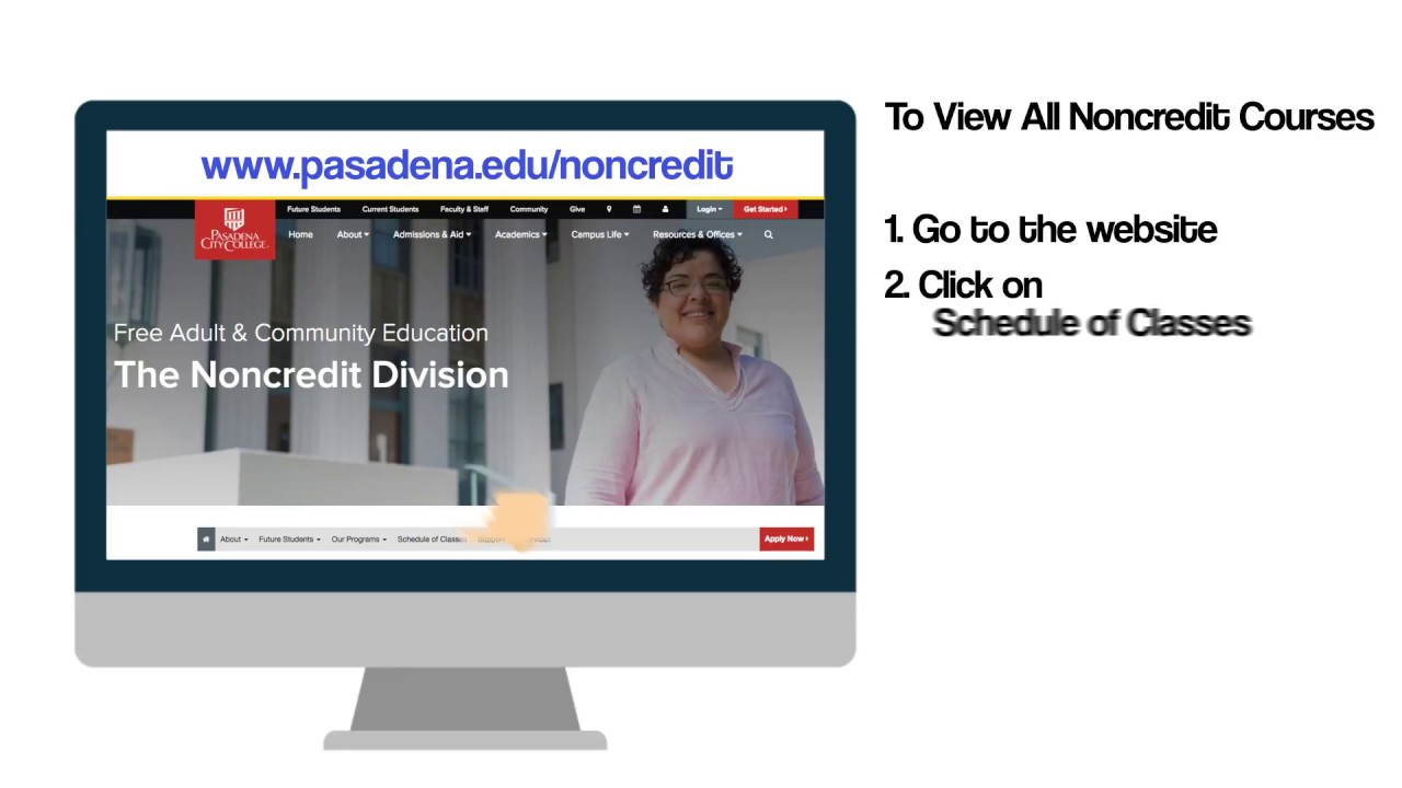 Schedule of Classes (Pasadena City College Noncredit Division)