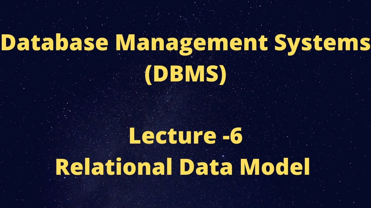 Relational Data Model in DBMS | RDBMS | DBMS tutorial