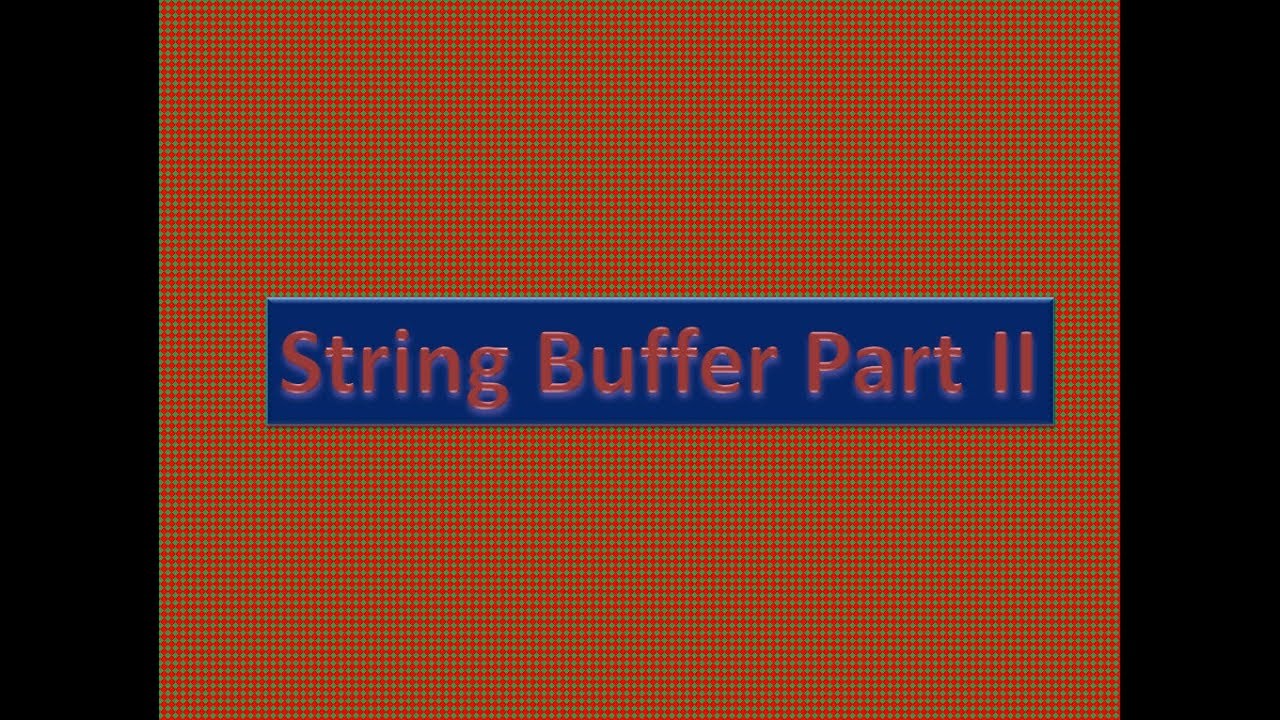 9# String Buffer Class Part II | reverse, delete, replace function