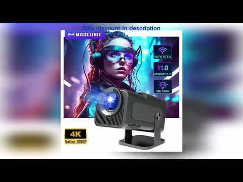 #Magcubic 4K Native 1080P Android 11 Projector 390ANSI HY320 Dual Wifi6 BT5.0 Cinema Outdoor Port