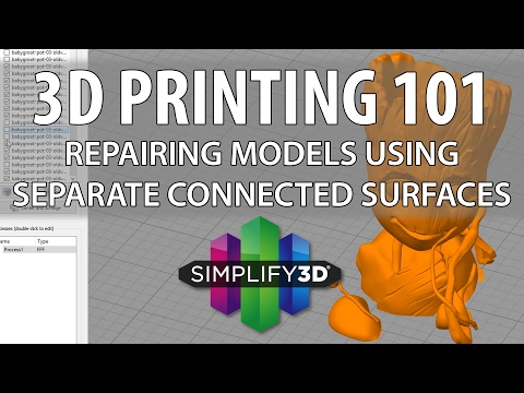 3D Printing 101 with Simplify3D and Separate Connected Surfaces