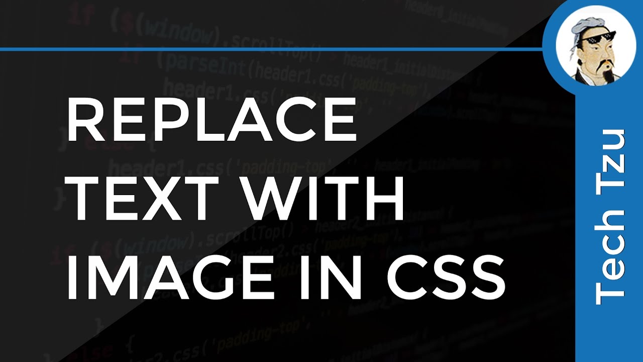 How to Replace text with image in CSS