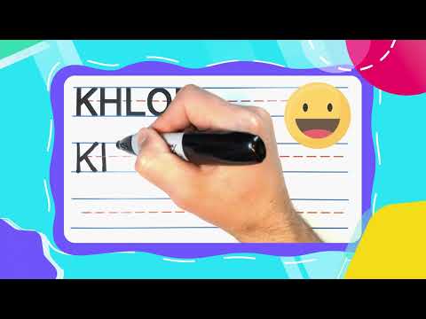 How To Write KHLOE | Write With Me! -- FOR KIDS