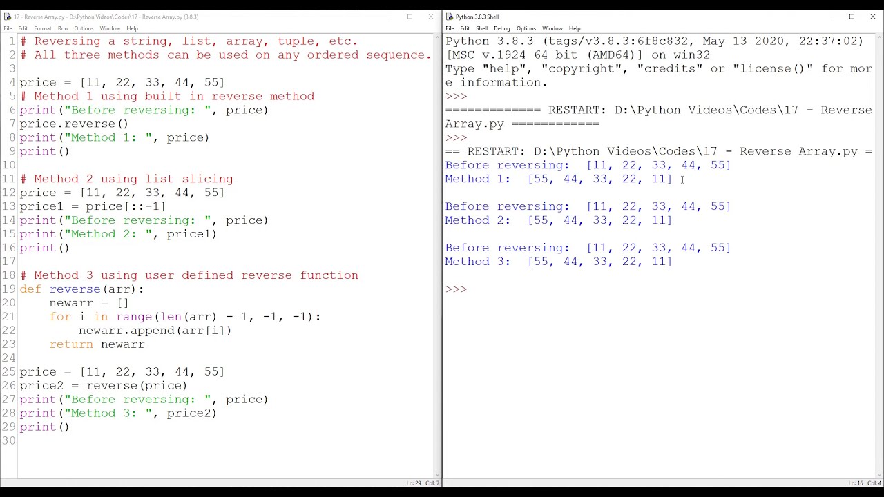 3 Ways to Reverse a List/String/Array in Python