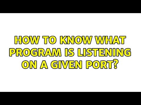 Ubuntu: How to know what program is listening on a given port?