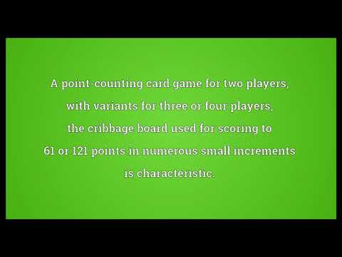 Cribbage Meaning