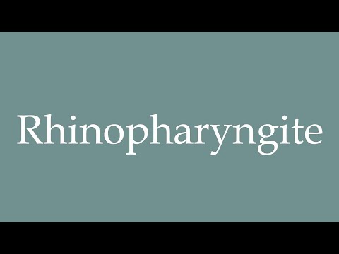 How to Pronounce ''Rhinopharyngite'' (Nasopharyngitis) Correctly in French