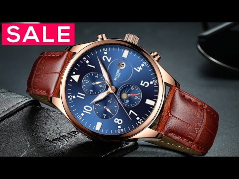 Top 10 Best watches For Men Under $50 - New Fashion Leather Watches On Aliexpress On Amazon