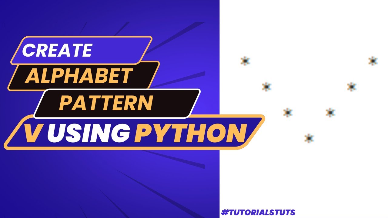 Drawing Alphabet Letter V using Python | Python Pattern Program | Printing Pattern | Python Tutorial