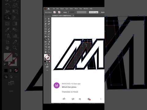 M+A logo design by illustrator #viral #shorts #youtubeshorts #ytshorts #trending #viralvideo #design