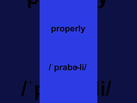 How to pronounce "properly" in American English #spokenenglish #howtopronounce #americanenglish