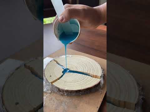 resin wooden project #resin #epoxy #arthacks #artist #maker #resinart