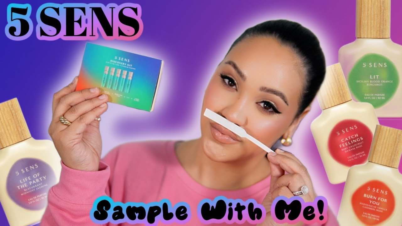 SAMPLE PERFUMES WITH ME! 5 SENS PERFUMES DISCOVERY KIT | ARE THESE FULL BOTTLE WORTHY? 🤔 AMY GLAM ✨