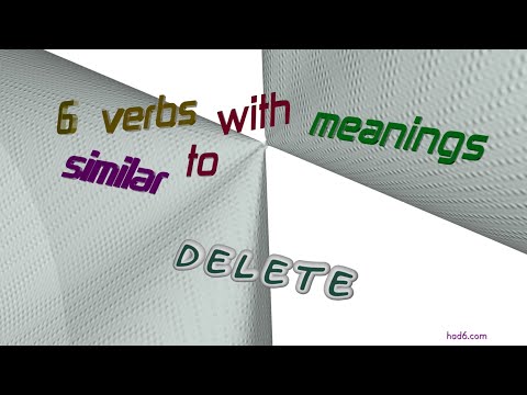 delete - 7 verbs which are synonyms of delete (sentence examples)