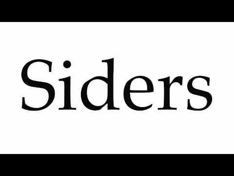 How to Pronounce Siders