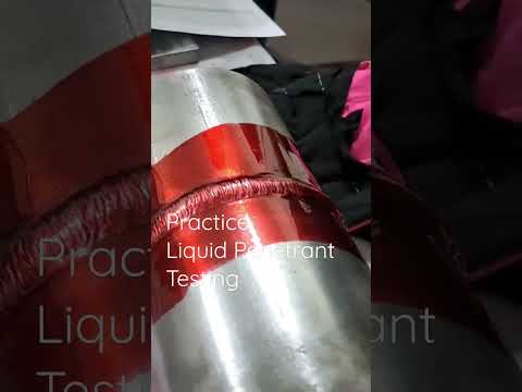 PracticeLiquid Penetrant Testing #ndt #engineering #inspection #ropeaccess #shorts #trainingcenter