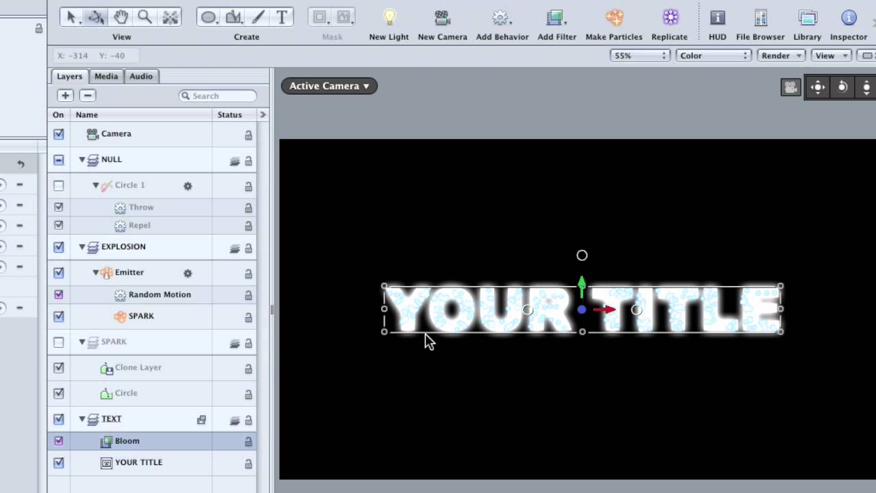 Exploding Text in Apple Motion - Part 2
