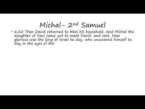 Michal: 2nd Samuel