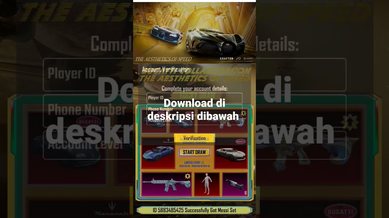 SCRIPT WEB PHISING PUBG BUGATTI