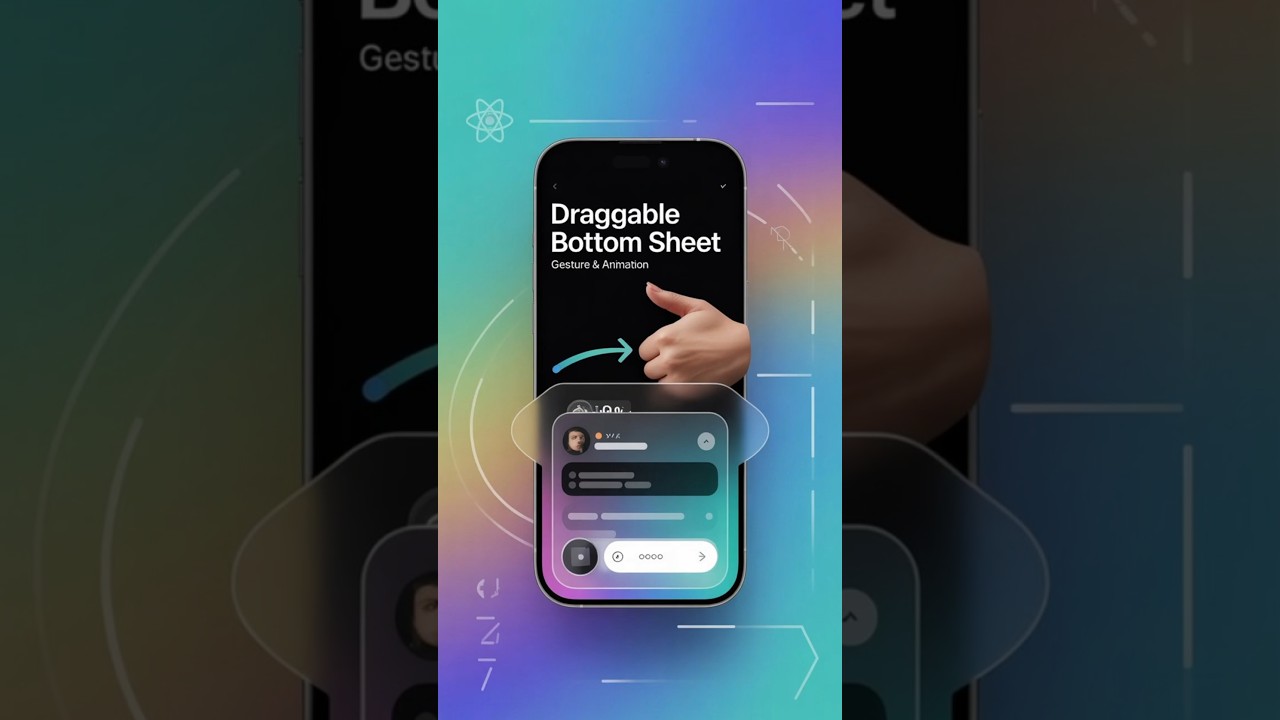 Create a Smooth Draggable Bottom Sheet in React Native | Gesture & Animation #codereact #code #dev