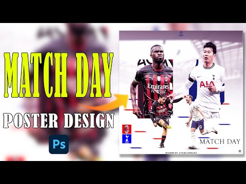 Match day | Poster Design | ac milan vs Tottenham | #uefachampionsleague