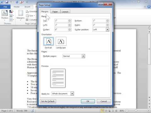 Set the Gutter Location for Right-to-Left Documents - Word 2010