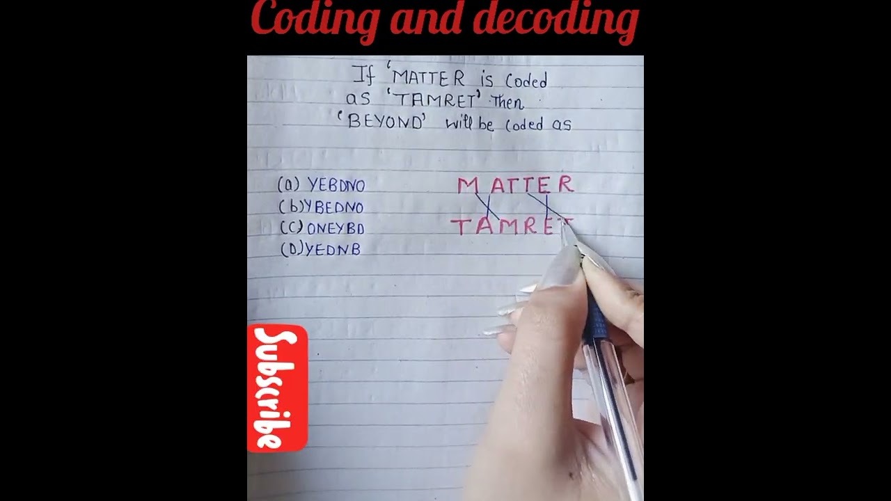 Coding-Decoding #Shorts