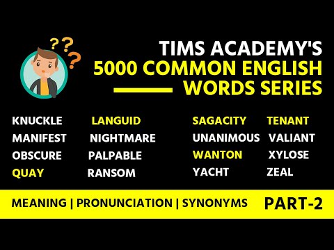 English Words Pronunciation and Meaning | English Words Synonyms and Antonyms | TIMS Academy
