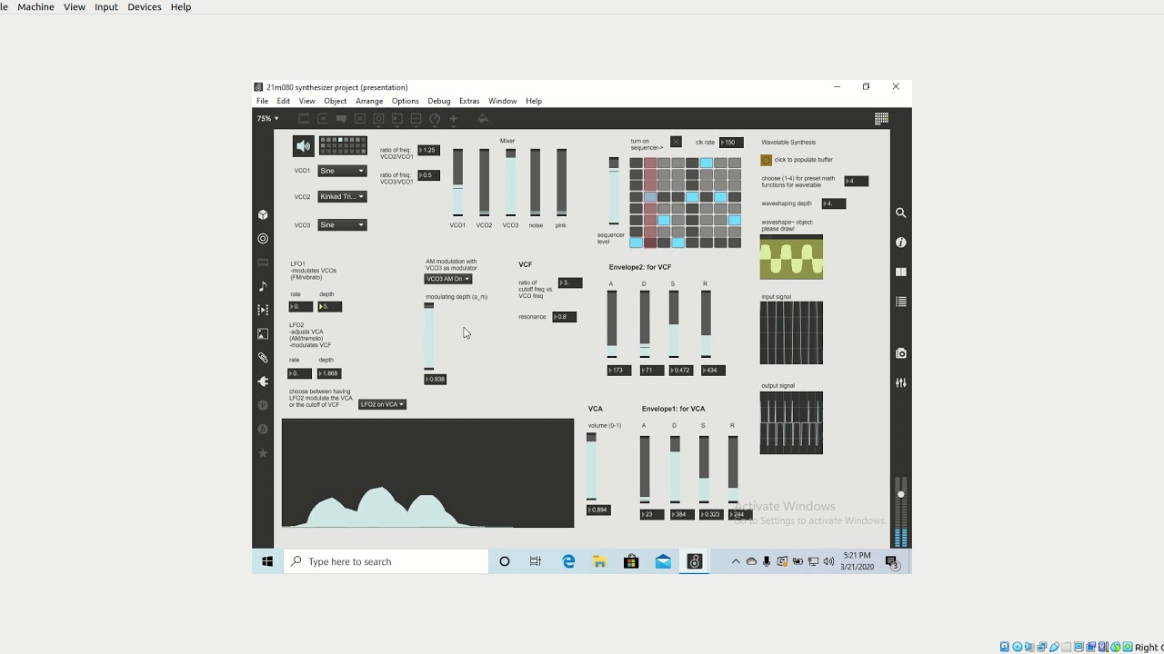 Synthesizer for 21M.080