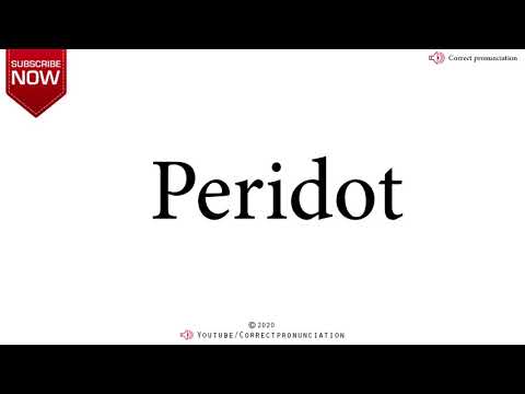 How to Say Peridot- Pronounce it right! #correctpronunciation