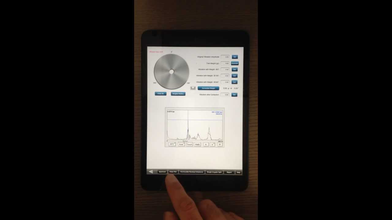 Machine Rotor balancing using iPad - How to generate a PDF report