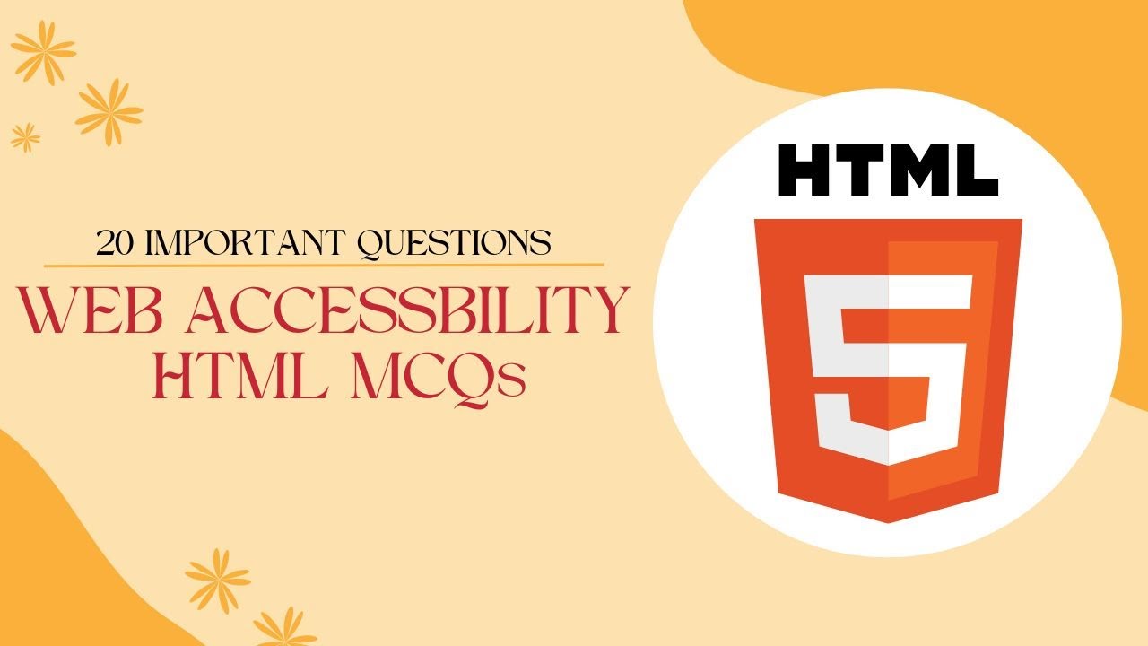 Web Accessibility HTML MCQ | Top 20+ HTML Question & Answer 2025 | Tpoint Tech
