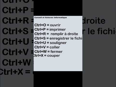 les raccourcis clavier qu'il vous faut