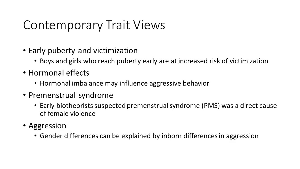 Gender Differences and Delinquency - Trait Views Part 3