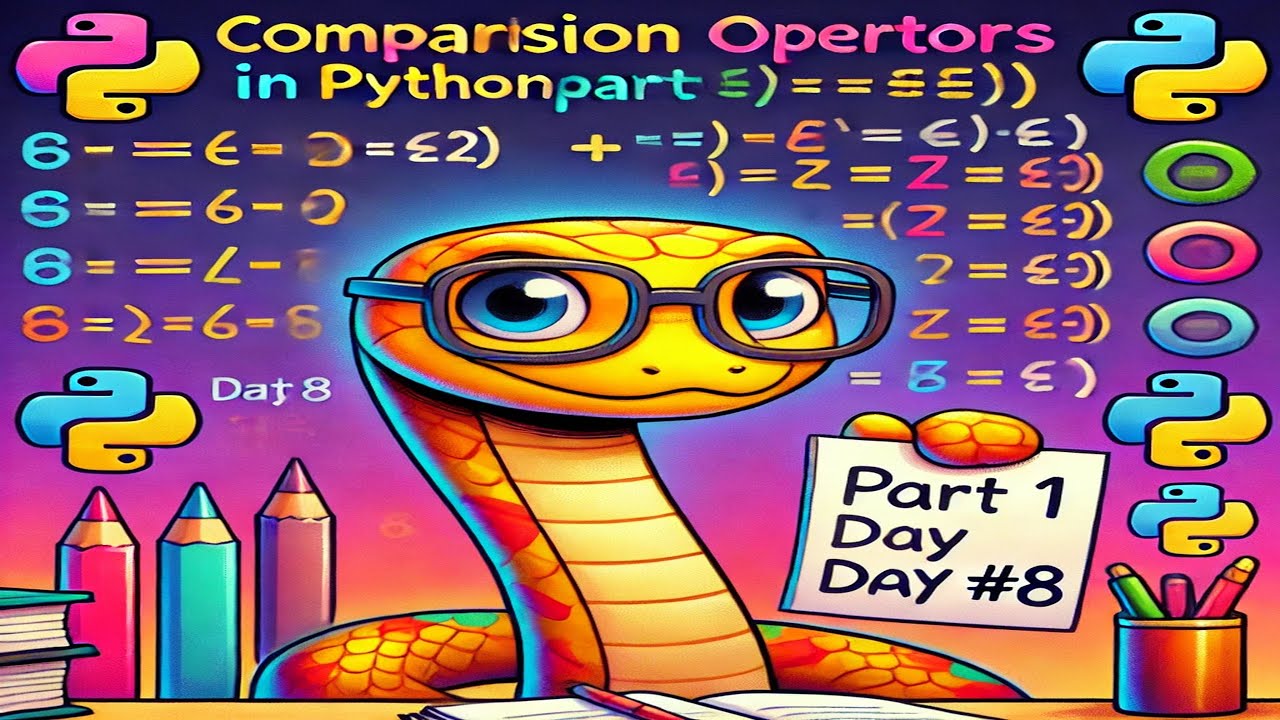 Comparison Operators in Python Programming | Part 1 | Python Tutorial Day #8