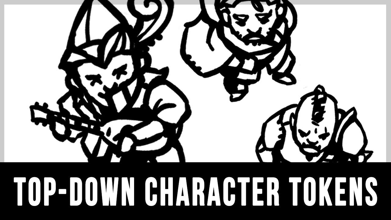 How to draw Top-Down Character Tokens – The DM's Drawing Guide