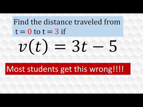 Total Distance Given Velocity Function And Time Interval