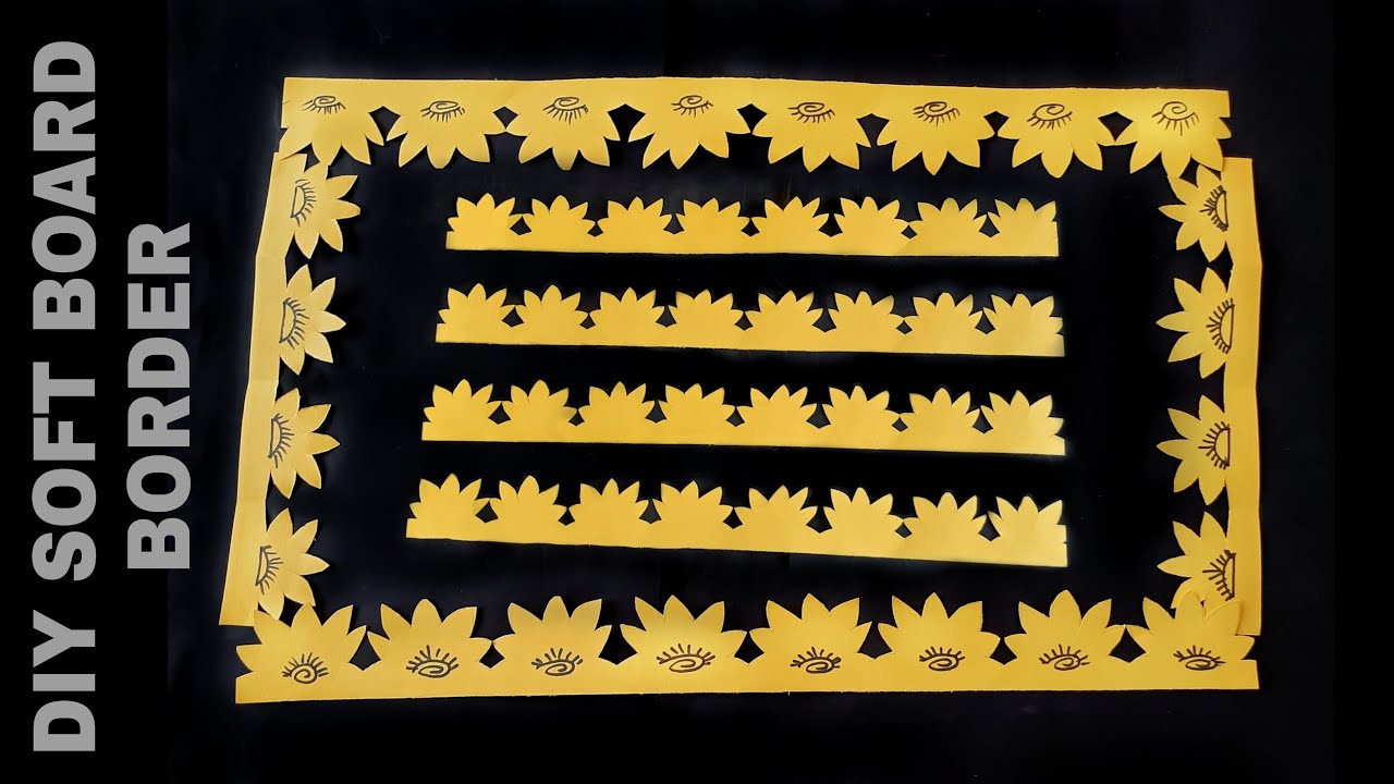 3 BULLETIN BOARD BORDER DECORATION IDEAS | DESIGNS FOR BORDER | Easy Softboard Borders  #RaamiCrafts