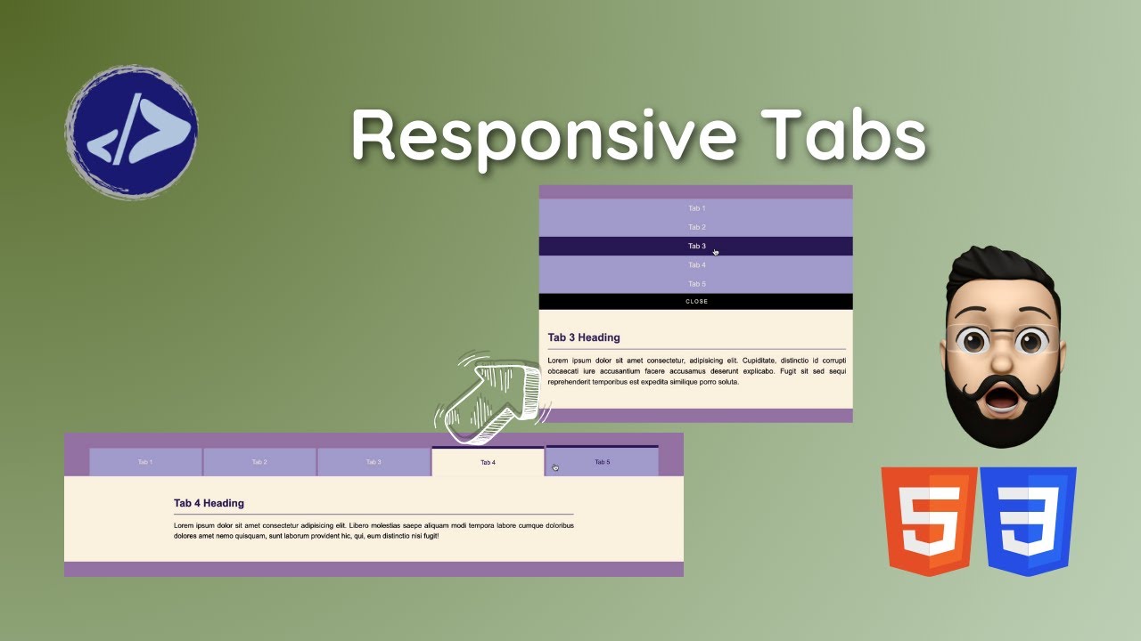 Responsive Tabs | Customized Dev | Responsive Tabs using HTML & CSS