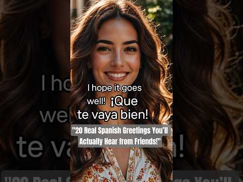 "20 Real Spanish Greetings You’ll Actually Hear from Friends!" #spanishdrill #spanishlanguage