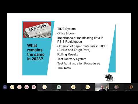 District Administrators (DA's in TIDE) Virtual Training