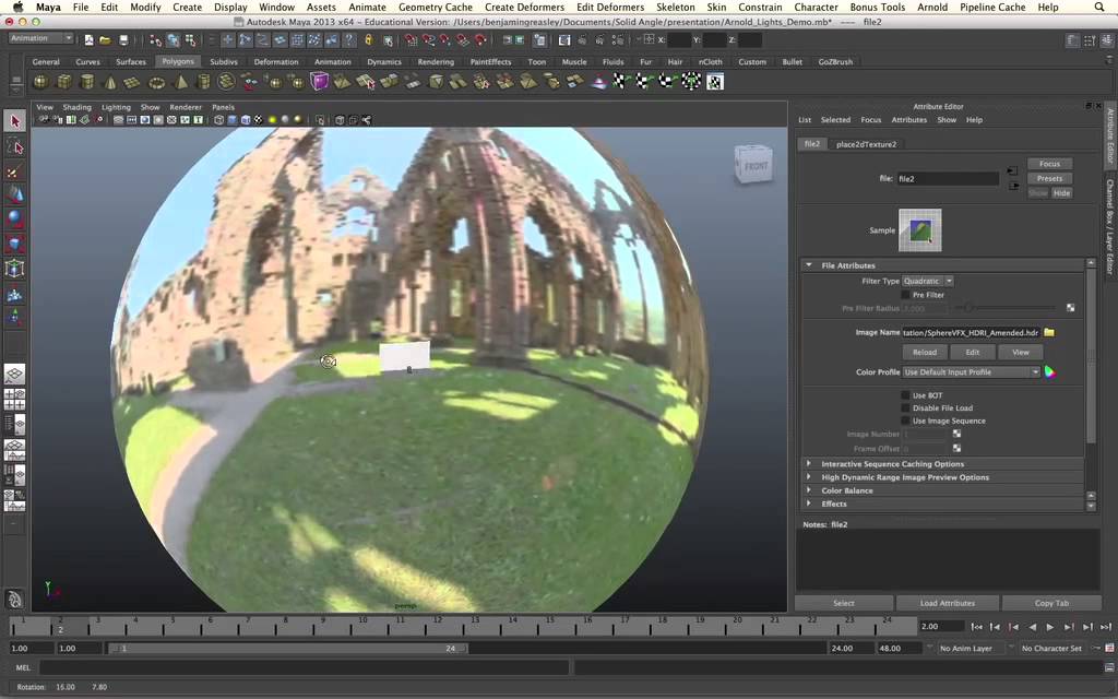 Arnold for Maya Tutorial - Image Based Lighting