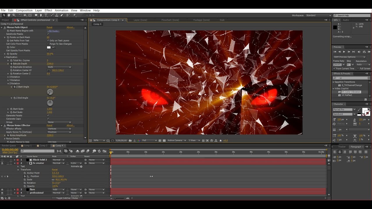 PLEXUS Text WIth Trapcode Shine Tutorial || Adobe After Effect