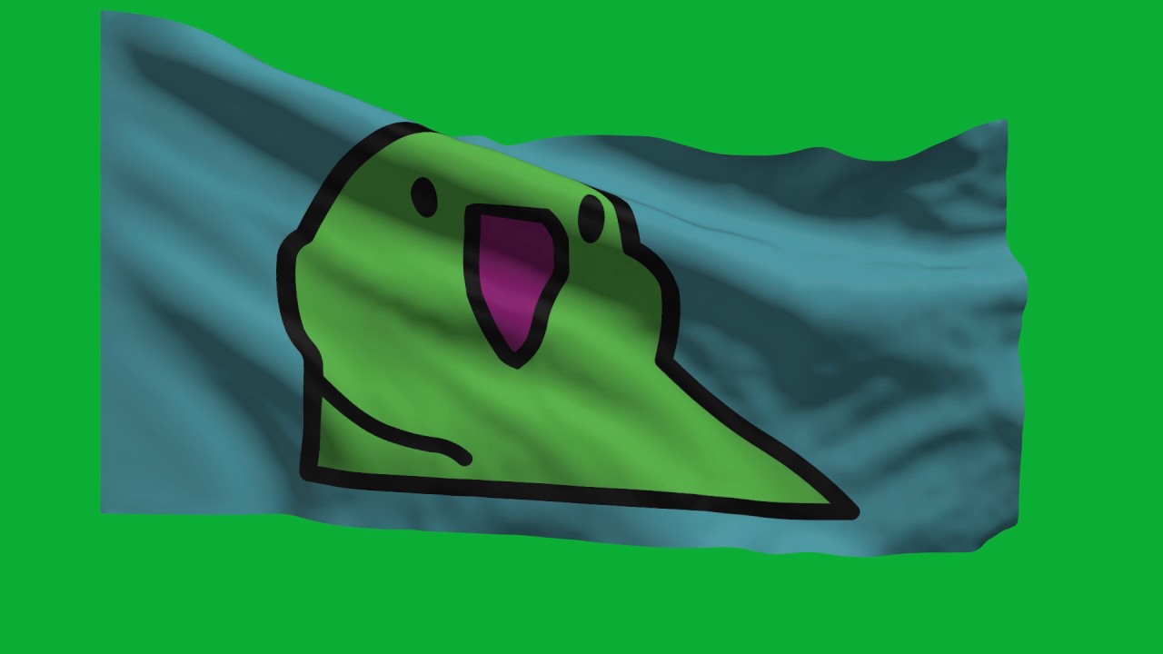Party Parrot Flag - Chroma Key