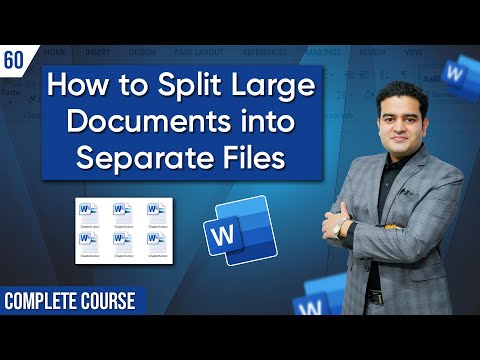 How to Split Large Word Documents into Separate Files | Split Pages in Word Document | #mswordcourse