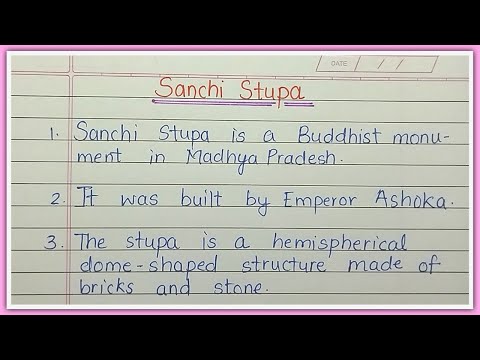 Sanchi stupa 10 lines in english | 10 lines essay sanchi stupa | short essay sanchi stupa in english