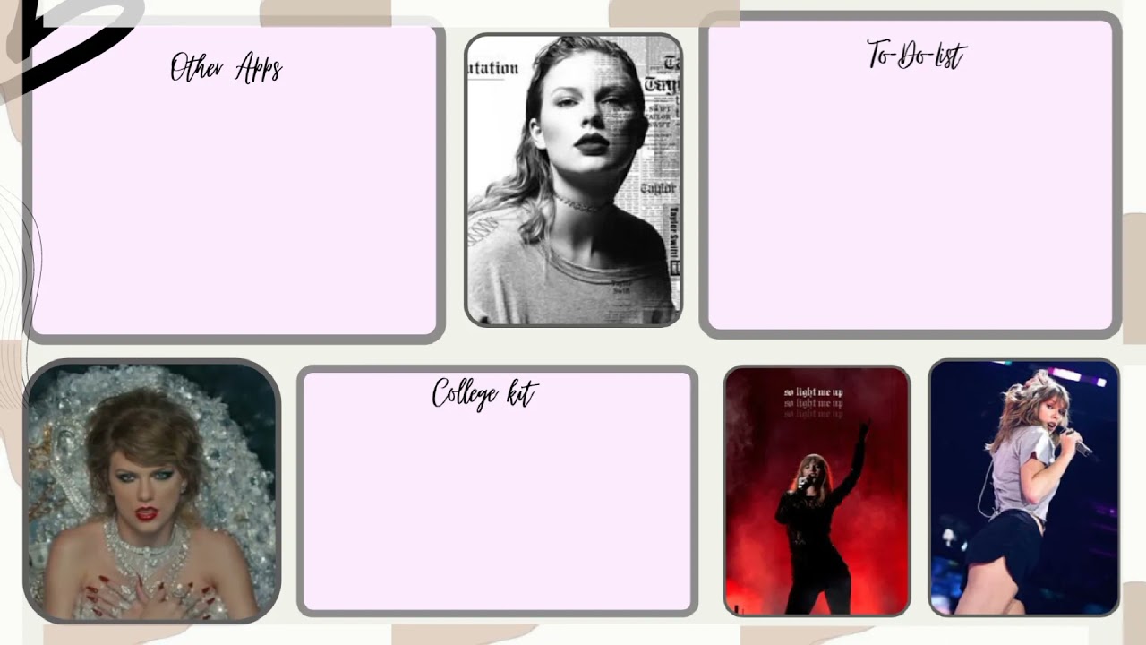 Aesthetic Laptop Wallpaper Template Inspired by (Taylor Swift)